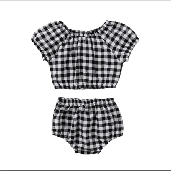 boutique | Matching Sets | Gingham Crop Top And Bloomer Set | Poshmark